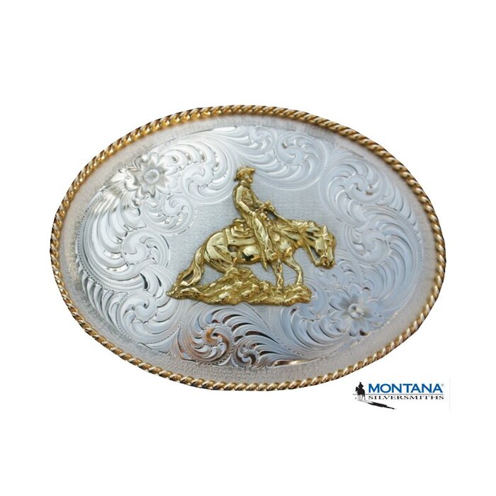 Pracka - Belt Buckle by Montana Silversmiths Sliding Horse :: WESTERN STYLE & RIDE